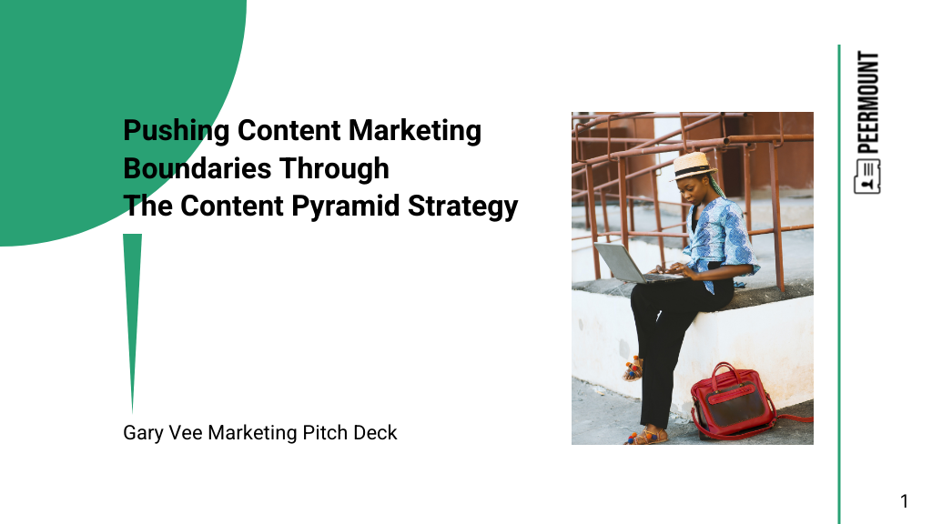 White and Green Marketing Pitch Deck Template