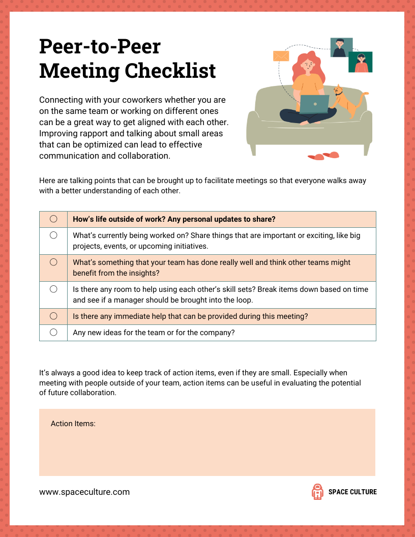 Standard Operating Procedure Checklist Free Printable Template