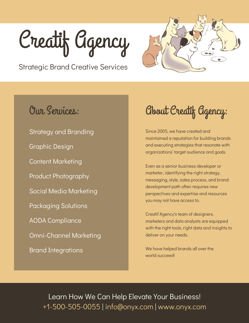Creative Services Business Pamphlet Template