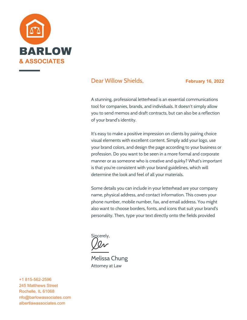 Law Firm Letterhead Samples 20 Sample Company Letterhead Templateswhat Is A Company Letterhead 