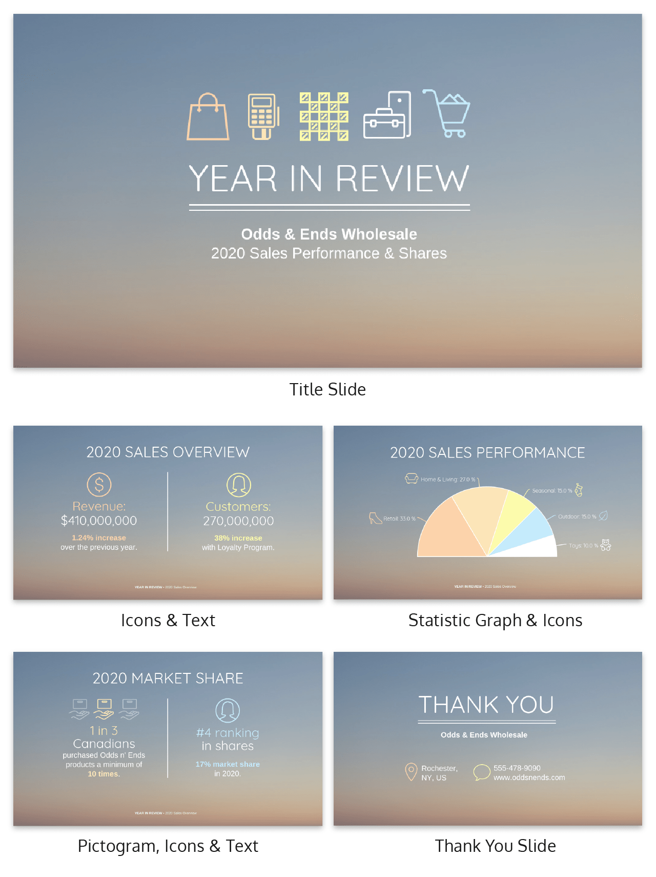 Year In Review Powerpoint Template