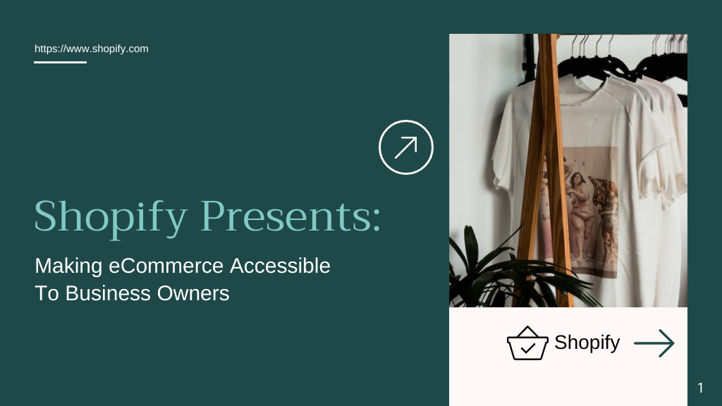 Dark Green Shopify Pitch Deck Template