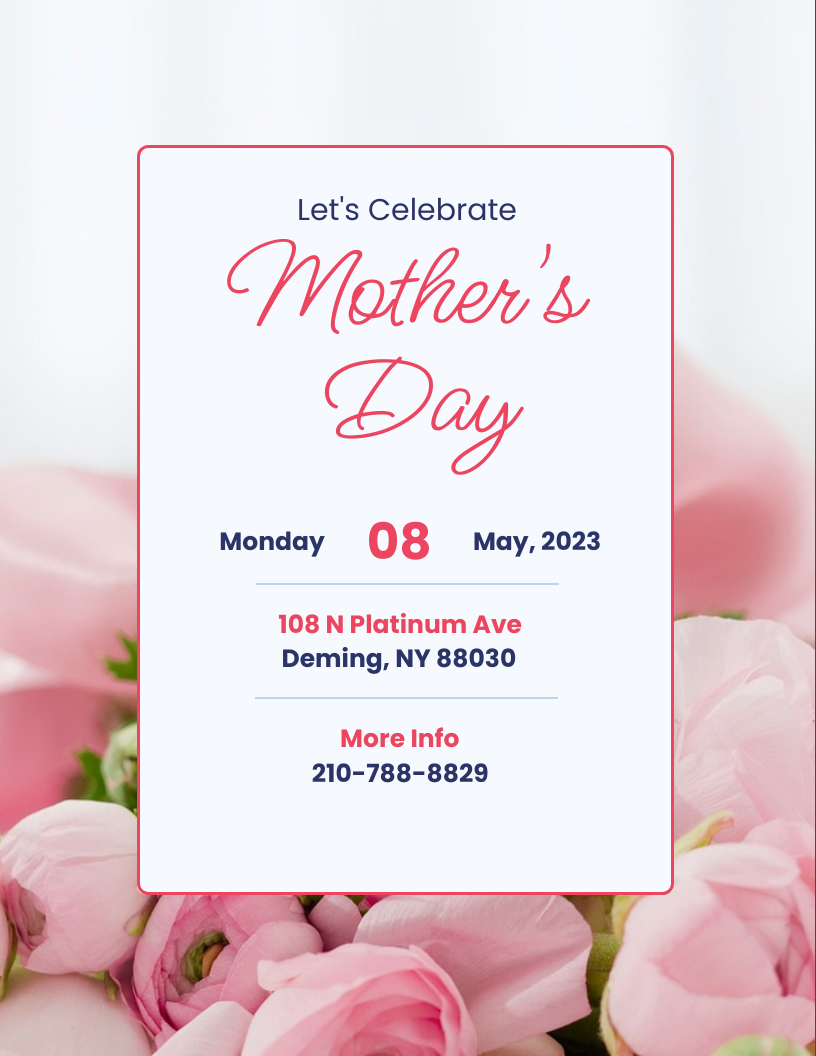 Simple Retro Mother's Day Flyer