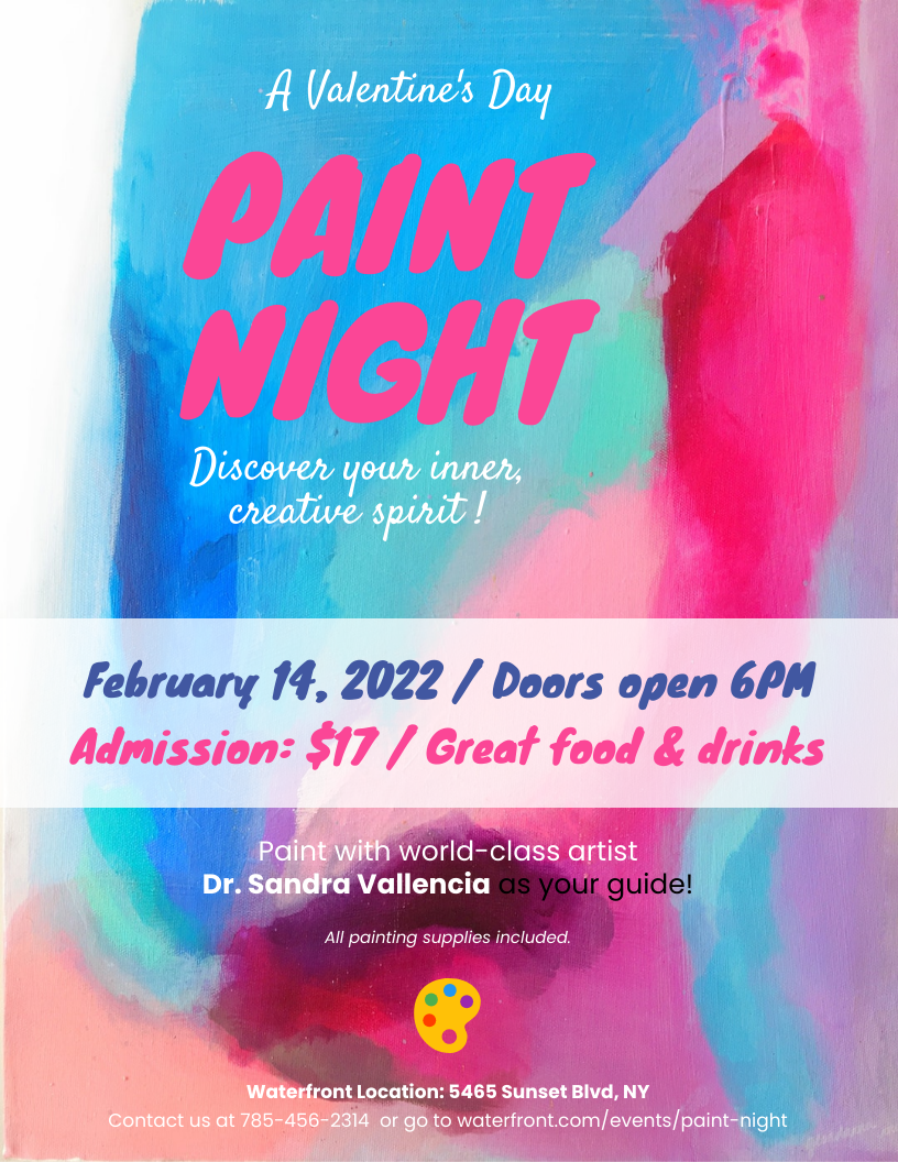Paint Night Flyer Template Free Printable Word Searches