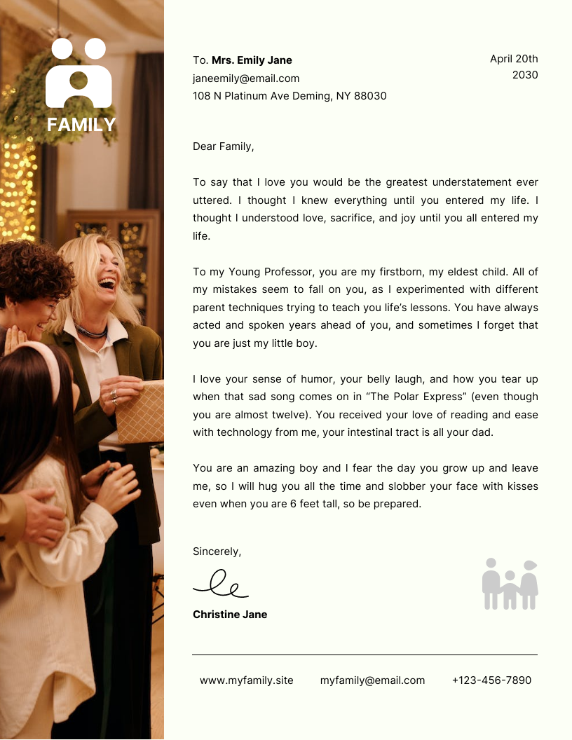 Light Grey Clean Aesthetic Business Family Letterhead