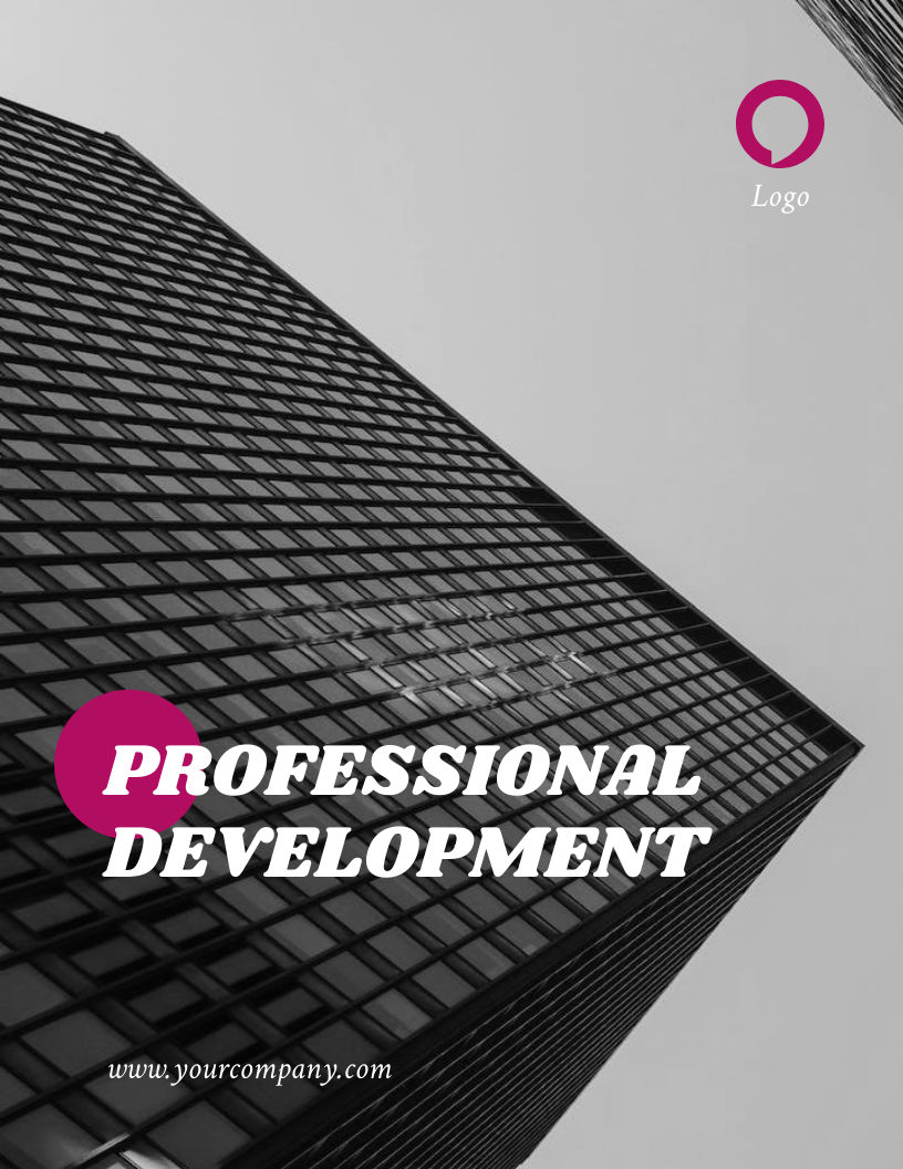 Black And Pink Simple Elegant Business Professional Development Plans