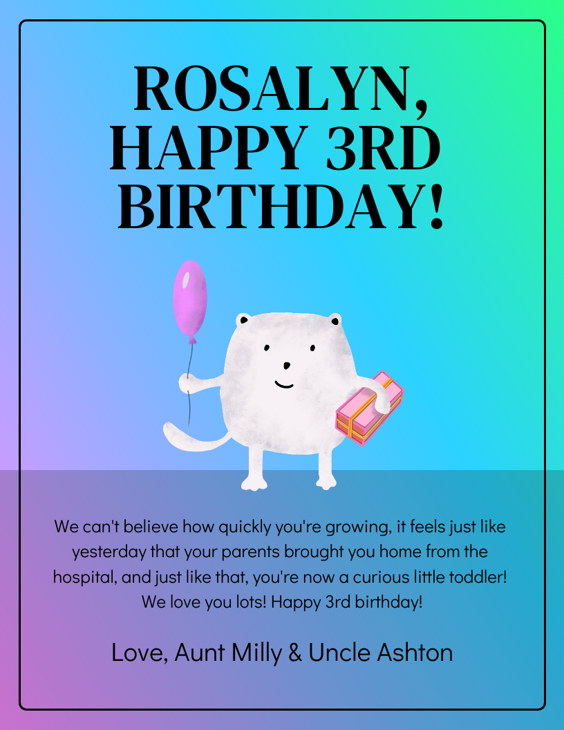 Printable Birthday Card