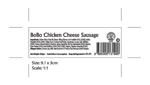 BoBo_Chicken Cheese Sausage_200g_Label_131990