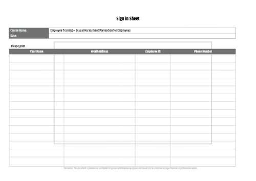 Employee Training - Sign in Sheet.docx
