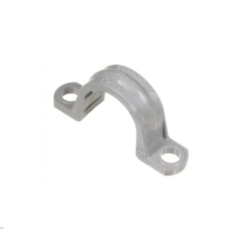 1/2 in 2-Hole PVC Conduit Strap / Grey