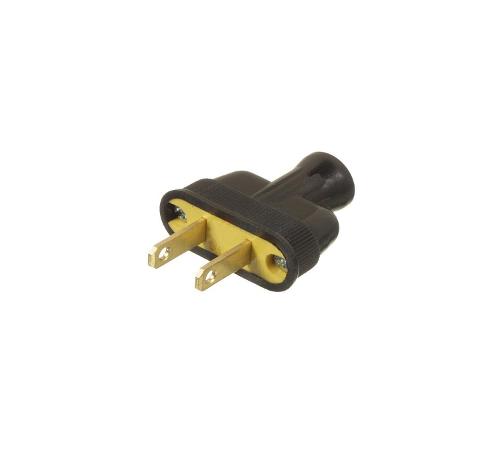 15A-125V 2-Wire Flat Plug / Black