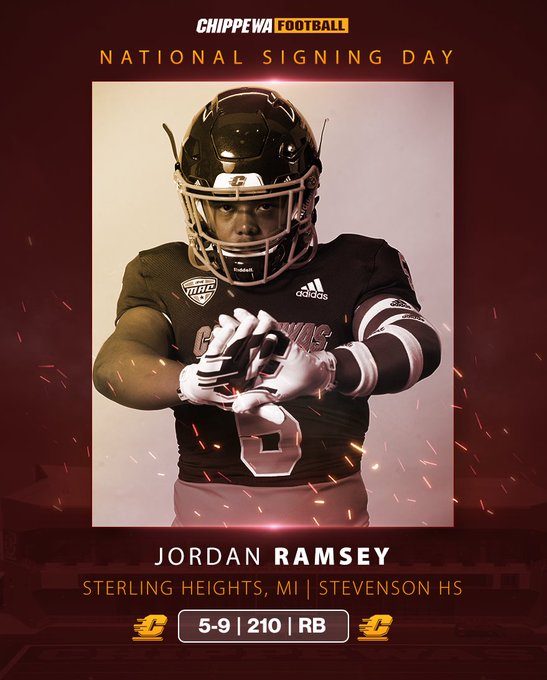 Sterling Heights Stevenson 2022 RB/S Jordan Ramsey has signed his ...
