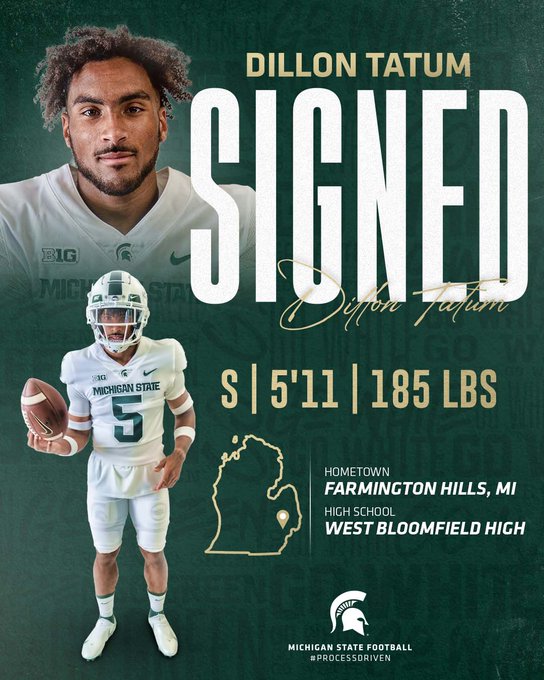 West Bloomfield 2022 S/RB Dillon Tatum has signed his Letter of Intent ...