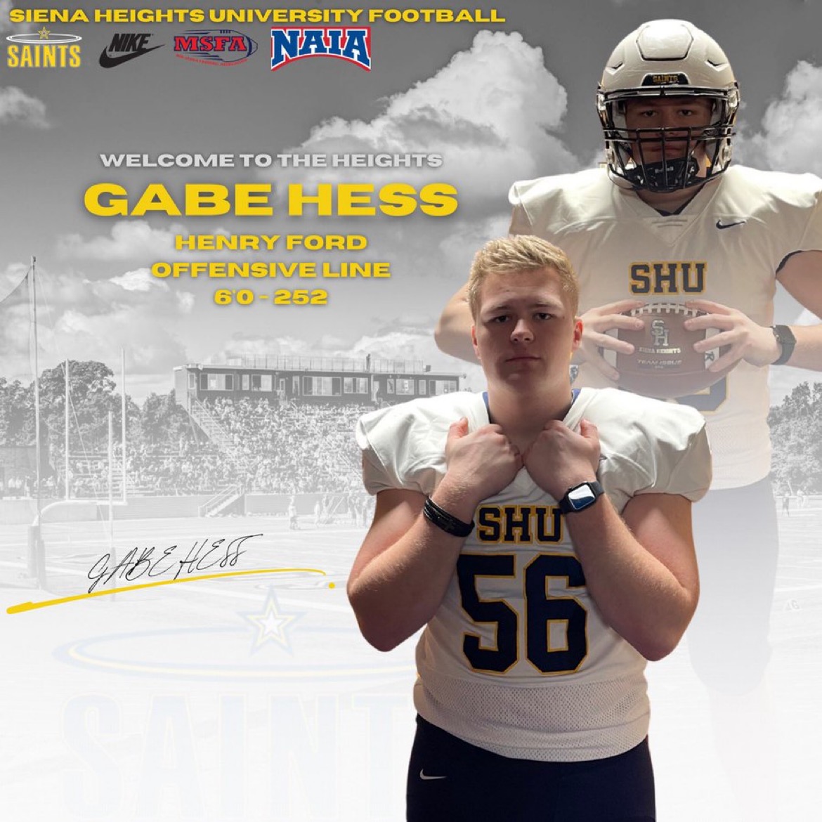 Henry Ford II 2024 DT/DE/OC Gabe Hess has signed his Letter of Intent ...