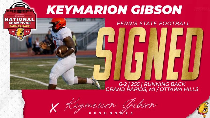 Grand Rapids Ottawa Hills 2023 RB Keymarion Gibson has signed his ...