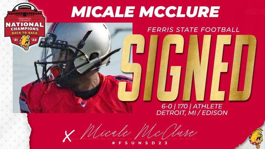 Detroit Edison 2023 QB/WR Micale Mcclure has signed his Letter of ...