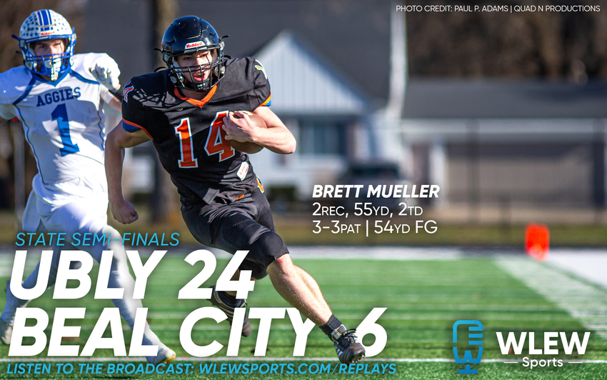 Ubly 2024 K/P/TE Brett Mueller was offered by Saginaw Valley State ...