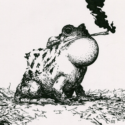 Smoking toad Ink by Esao Andrews | Trampt Library