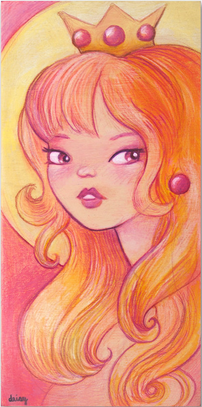 Princess toadstool Mixed Media by Daisy Church | Trampt Library