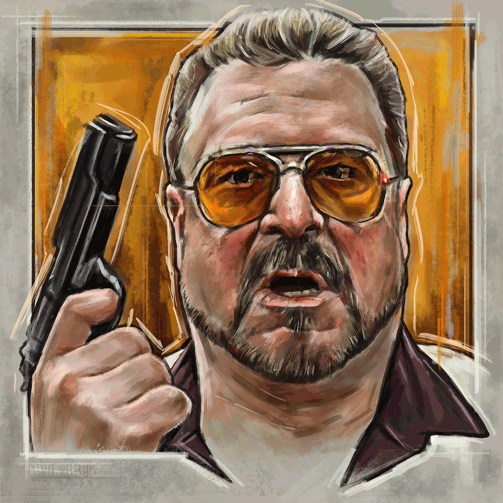Walter Big Lebowski Art