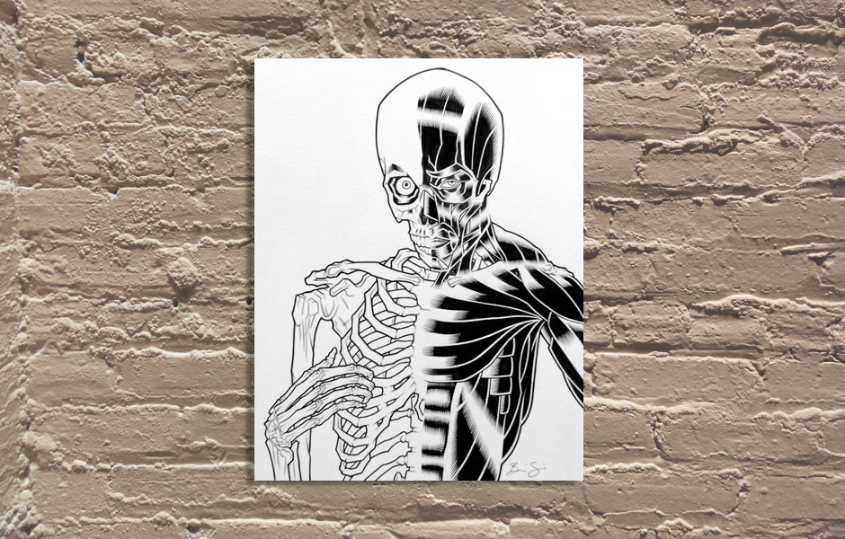 Donnie darko skeleton Ink by Brian Ewing | Trampt Library