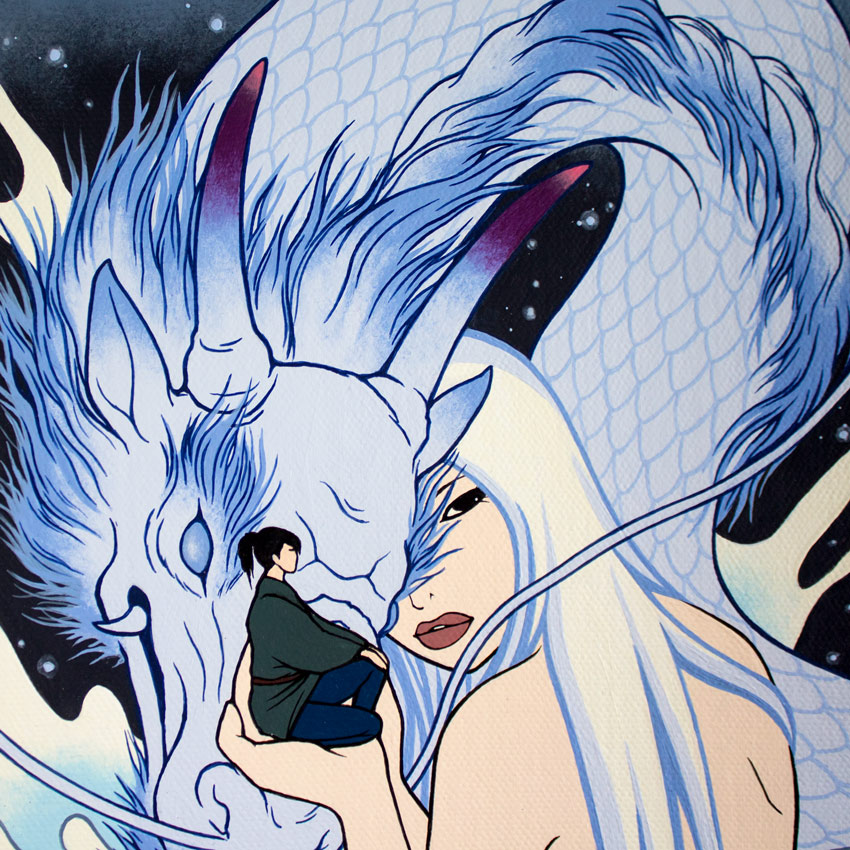 Taro the dragon boy Acrylic by Yumiko Kayukawa | Trampt Library