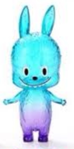 Clear blue Labubu by Kasing Lung from How2Work | Trampt Library