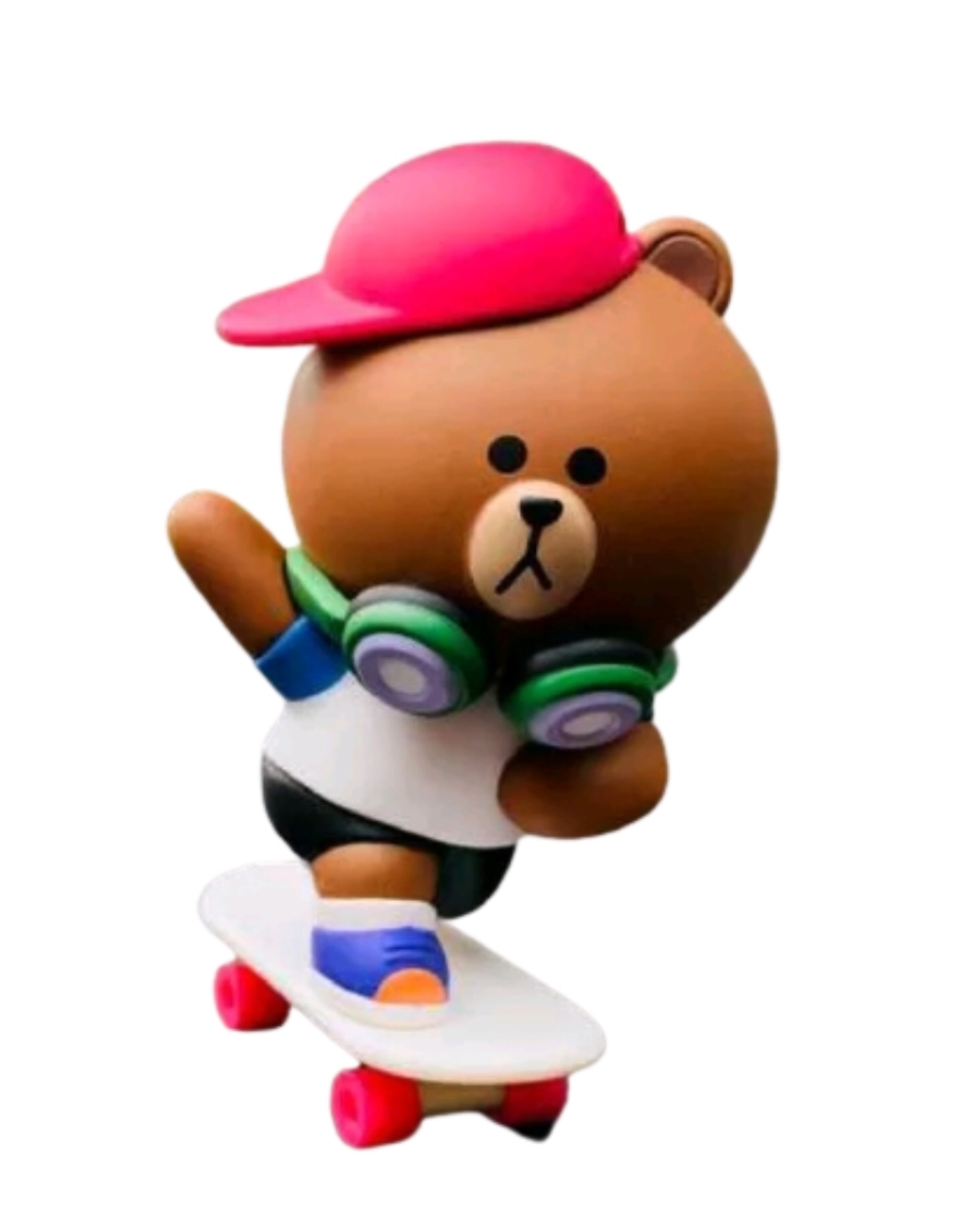 Sliding brown Line Friends by Line Friends (Kang ... | Trampt Library