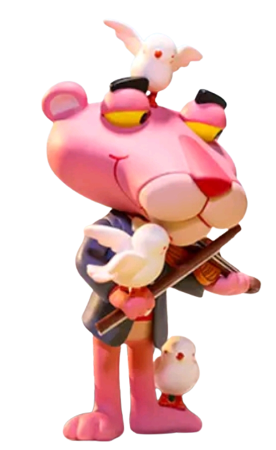 Touching pink panther Pink Panther by POP MART fro... | Trampt Library