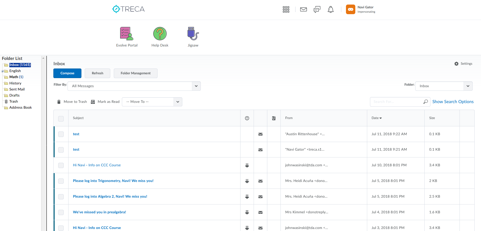 Using Emails in Brightspace - TRECA