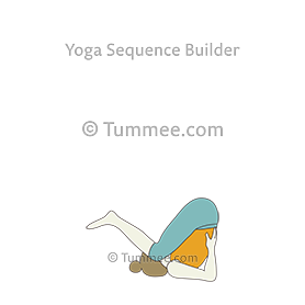 Plough Pose Variation Knees Bent Yoga (Halasana Variation Knees Bent ...