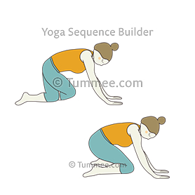 Prenatal Cow Pose Variation Yoga (Prenatal Bitilasana Variation) | Yoga ...