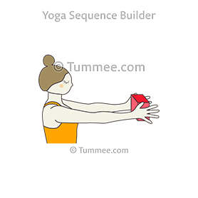Shoulder Protraction With Block Pose Close Up Yoga | Yoga Sequences ...