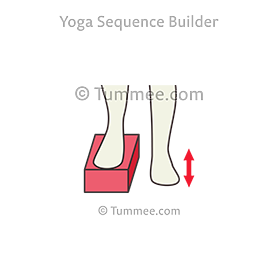 Standing Pelvic Lift Exercise Leg On Block Close Up Yoga | Yoga ...