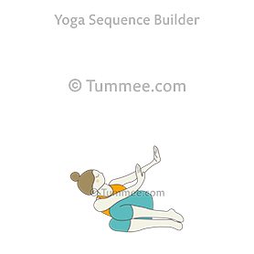 Reclined One Armed Auspicious Pose A Yoga (Supta Eka Bhuja Swastikasana ...