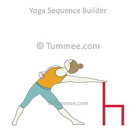 Triangle Pose Chair Yoga (Trikonasana Chair) | Yoga Sequences, Benefits ...