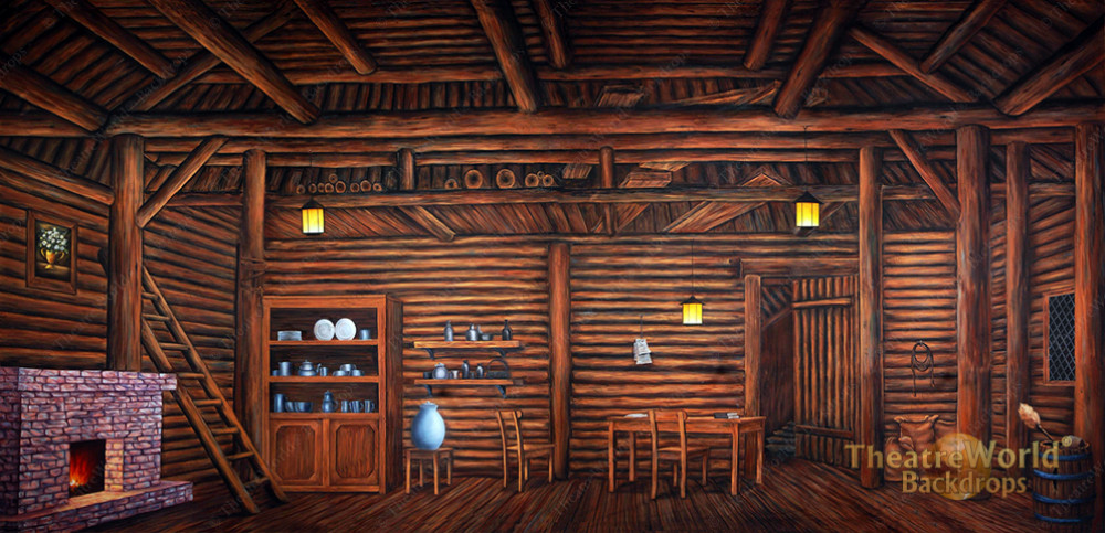 old cabin background