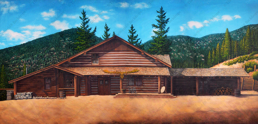 Log Cabin - B Backdrop Rentals | TheatreWorld® Backdrops