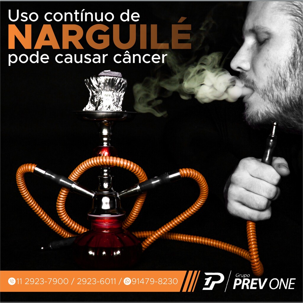 USO CONTÍNUO DE NARGUILÉ PODE CAUSAR CÂNCER!