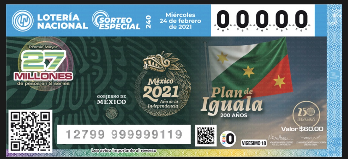 Emite la Lotería Nacional billete que conmemora la Feria de la Bandera ...