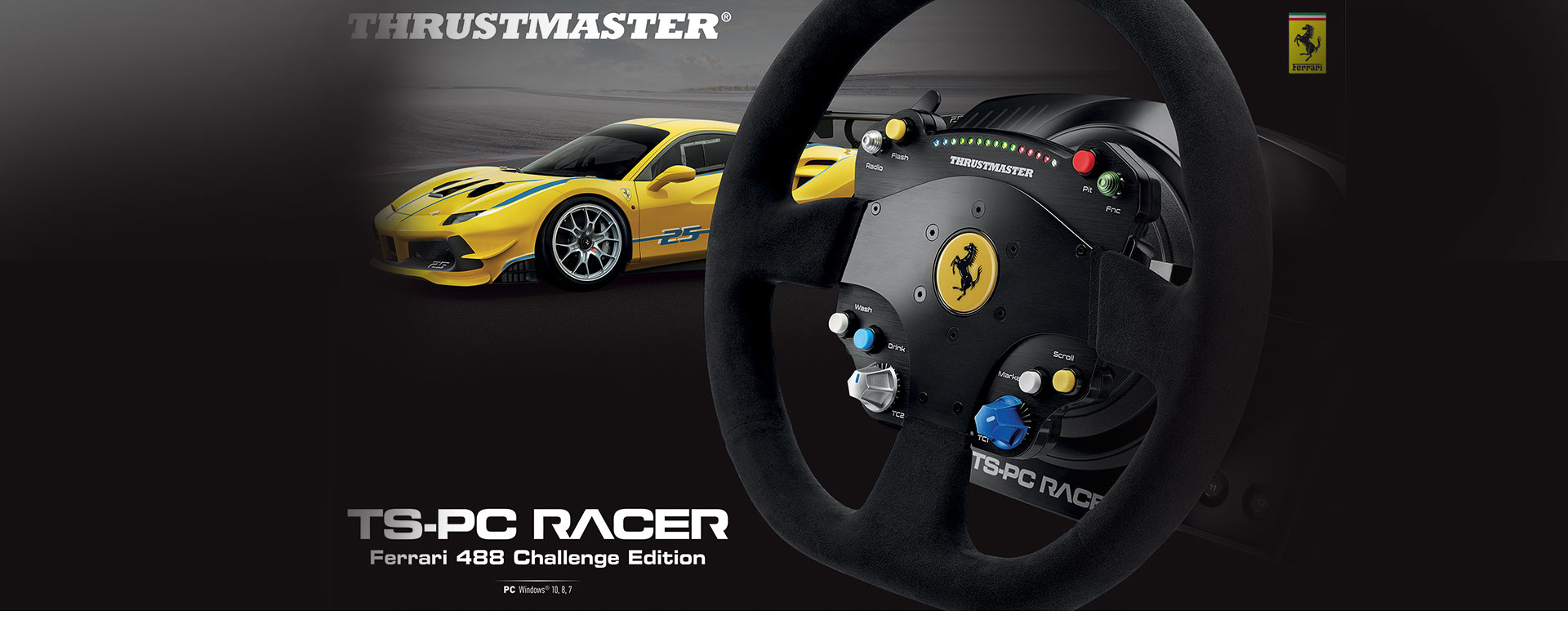 Thrustmaster TS-PC Racer Ferrari 488 Challenge Edition Racing Wheel