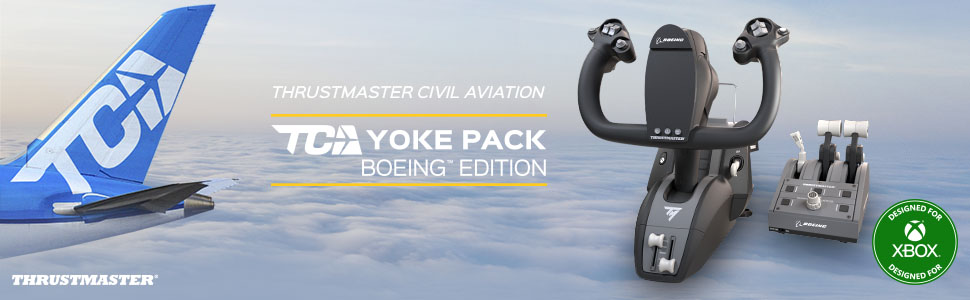 Thrustmaster TCA Yoke Pack Boeing Edition: Officially Licensed Aviation ...