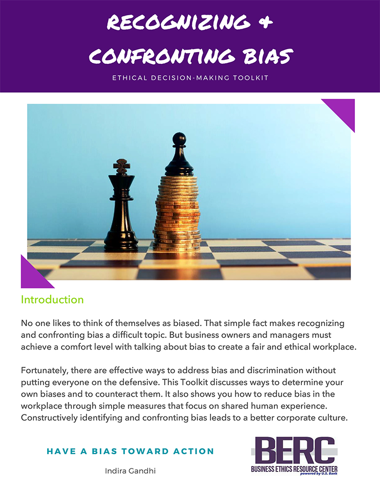 Recognizing & Confronting Bias - Business Ethics Resource Center