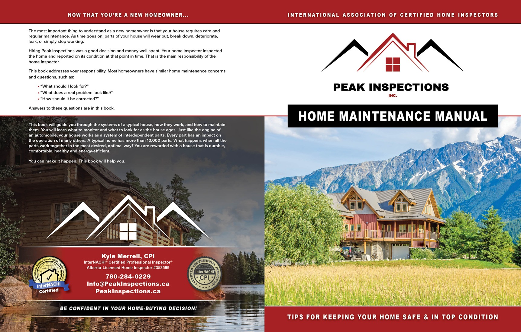 Peak Inspections Custom Home Maintenance Book - Inspection Gallery ...