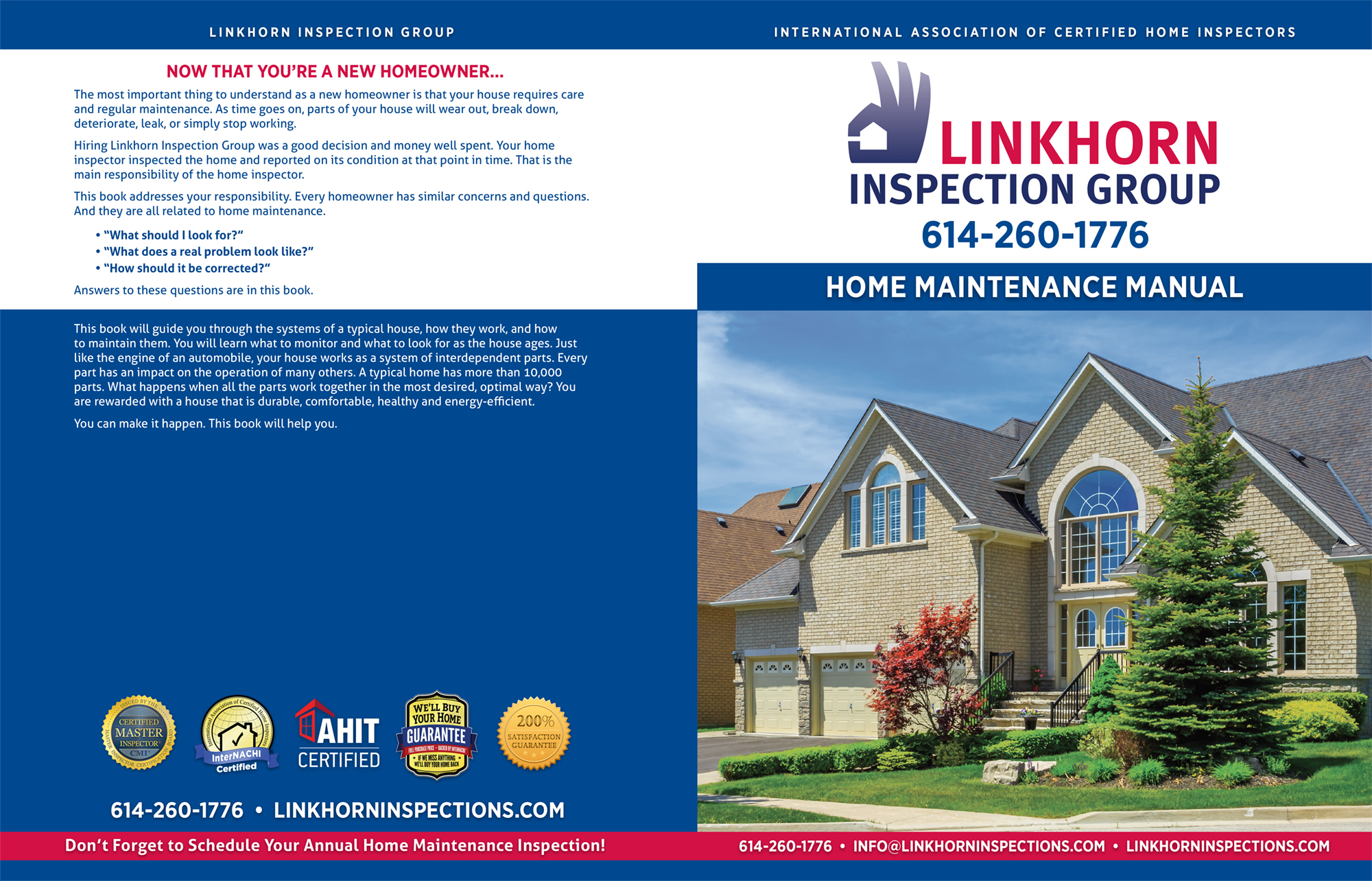 Custom Home Maintenance Books Linkhorn Inspection Group - Inspection ...