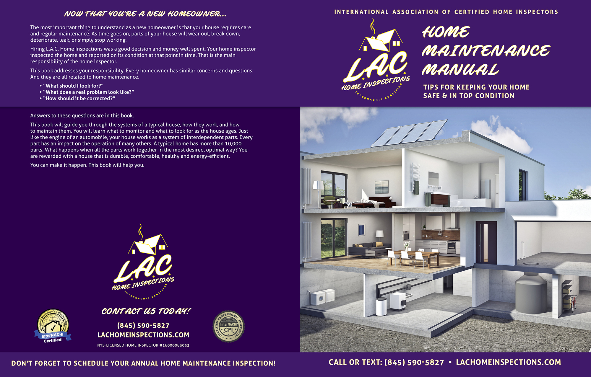 Custom Home Maintenance Book for LAC Home Inspections - Inspection ...