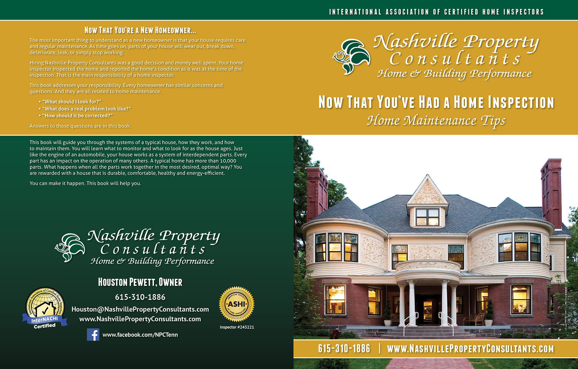 Custom Home Maintenance Book for Nashville Property Consultants ...