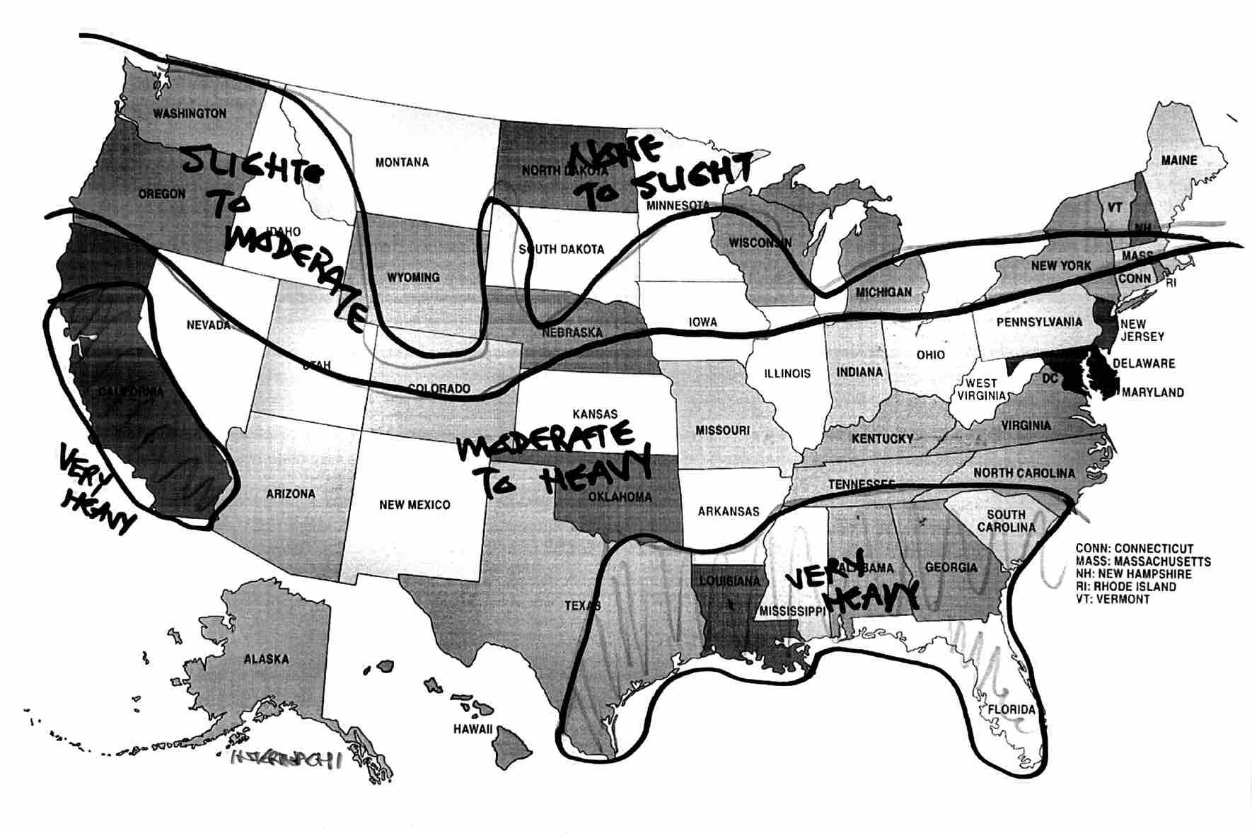 Termite Map of United States - Inspection Gallery - InterNACHI®