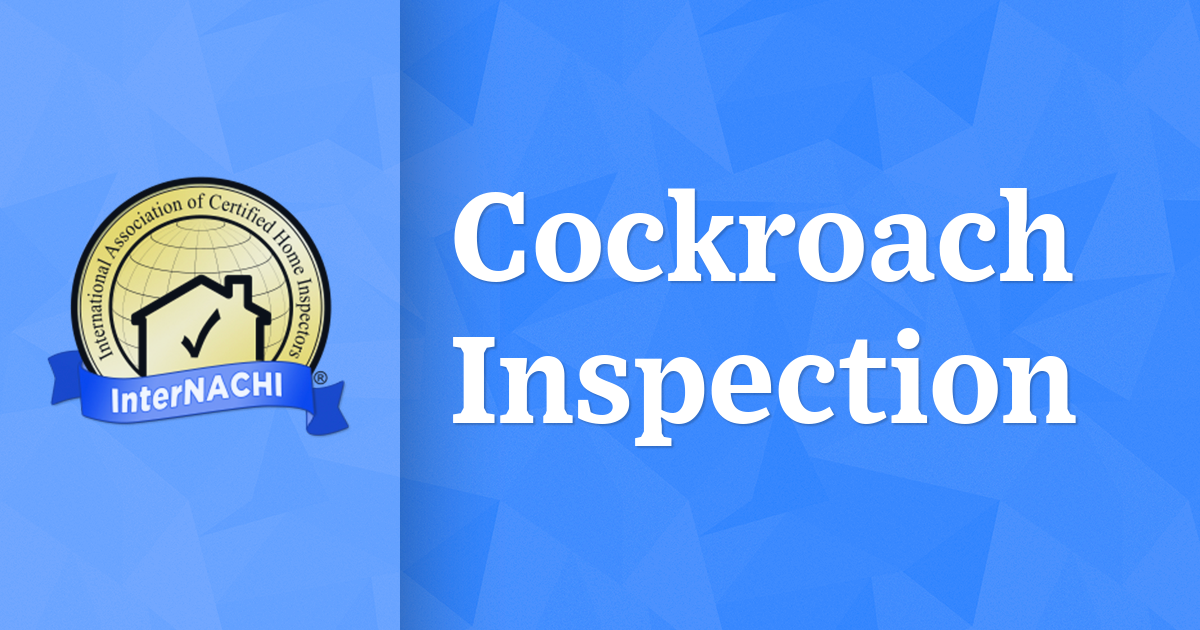 Cockroach Inspection - InterNACHI®