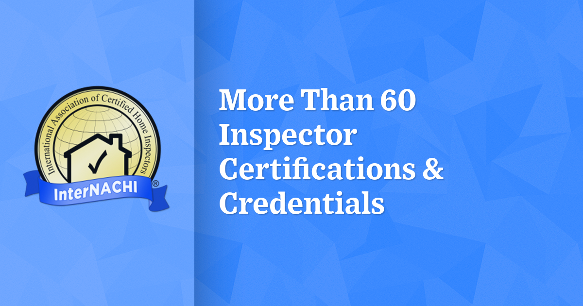 More Than 60 Inspector Certifications & Credentials Provided by ...
